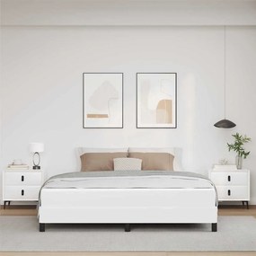 Rám postele s matrací Úplně bílá 180 x 200 cm textil 3398644