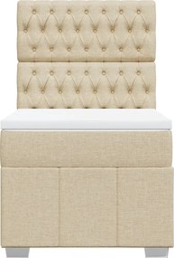 Box spring postel s matrací krémová 80 x 200 cm textil 3293807