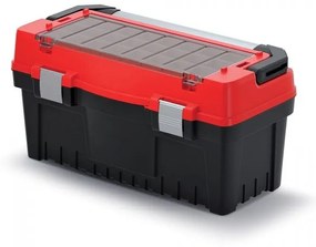 Kufr na nářadí s alu držadlem a zámky 59,4 × 28,8 × 30,8 cm, krabičky