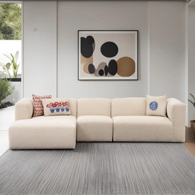 Hanah Home Rohová pohovka LINDEN levá krémová