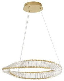 Nova Luce Závěsné designové svítidlo Aurelia 1, zlaté, ø 60cm, twist