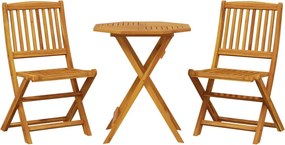 3dílný skládací bistro set masivní akáciové dřevo 3295253