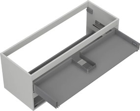 Mexen Box-A, závěsná skříňka 120 cm, 2 zásuvky, matná šedá, 91AX0-1200-470-2-62