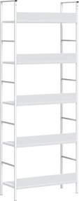Knihovna s 5 policemi bílá 60x27,6x158,5 cm kompozitní dřevo 288228
