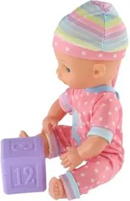 TEDDIES Panenka miminko s kostkou / 25 cm / Pevné tělo / Plast / 3+