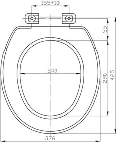 Aqualine Aqualine, REGINA WC sedátko, bílá, 3551