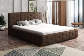 ZETKA WERONA 160x200 čalouněná postel s úložným prostorem hnědá 182 x 93 x 223 cm