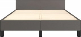 Rám postele bez matrace šedý 120x190 cm umělá kůže 3270558