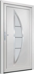 vidaXL Vchodové dveře antracitové 108 x 208 cm PVC [3187866] Barva: antracitová zvenku / bílá uvnitř