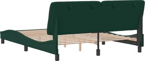 Rám postele bez matrace tmavě zelená 160 x 200 cm samet 3207932