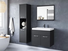 Koupelnový nábytek Floryna, Barva: černý grafit, Sifon k umyvadlu: ne, Baterie: Economico BYU 020M