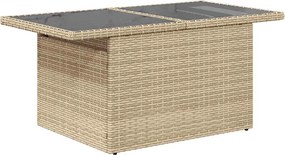 6dílná zahradní sedací souprava s poduškami béžová polyratan 3326459