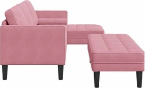 Set pohovek 2 ks Růžová Polyester 3329268