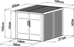 DEOKORK Zahradní skříň na kola AVOCADO B