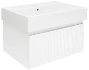 Koupelnová skříňka s umyvadlem SAT Evolution 58x30x44,8 cm bílá mat SATEVO60WMU2