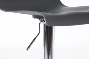 Sada 2 barových židlí Hoover plast chromovaná konstrukce – šedá