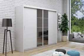 Casarredo - Komfort nábytek Šatní skříň FAUSTA/PORTO 2 250 bílá/grafit