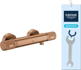Grohe Precision Feel - Termostatická sprchová baterie, kartáčovaný Warm Sunset 34790DL0