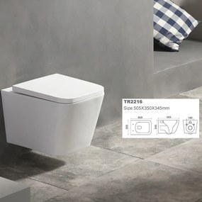 Závěsný WC komplet bez příruby UpTrend Gravis TR2216, včetně sedátka