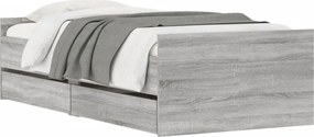 vidaXL Rám postele se zásuvkami 75 x 190 cm Small Single [3207390] Barva: Bílá