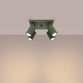 Sollux Lighting Stropní svítidlo KARBON 4 olivově zelené