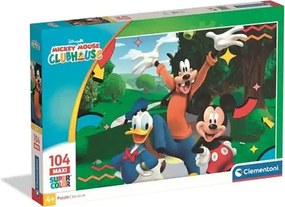 CLEMENTONI Puzzle Mickeyho klubík MAXI / 104 dílků / od 4 let