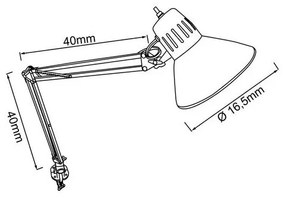 Brilliant 10802/01  Stolní pracovní lampa HOBBY červená