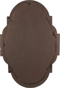 Béžovohnědé antik nástěnné zrcadlo s odřením Jilly - 63*4*91 cm