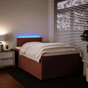 Box spring postel s matrací růžová 120 x 200 cm samet 3288581