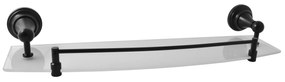 Slezák RAV Polička skleněná 500 mm černá matná Koupelnový doplněk MORAVA RETRO, Barva: černá matná - MKA0900/50CMAT