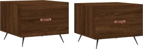 vidaXL Konferenční stolky 2 ks 50 x 50 x 40 cm kompozitní dřevo [829347] Barva: kouřový dub