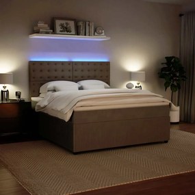 Box spring postel s matrací světle šedá 180x200 cm samet 3294718