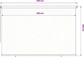 Venkovní roleta 355 (Š) x 230 (V) cm modrá HDPE 312859