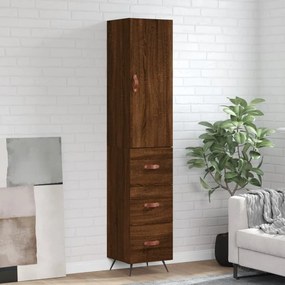 vidaXL Skříň highboard 34,5 x 34 x 180 cm kompozitní dřevo [3198828] Barva: hnědý dub