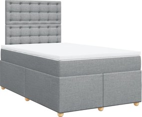 Box spring postel s matrací světle šedá 120 x 200 cm textil 3293561