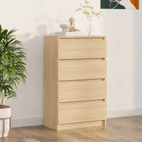 vidaXL Příborník 60 x 35 x 98,5 cm kompozitní dřevo [800532] Barva: bílá s vysokým leskem