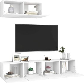 TV skříňky 3 ks bílé kompozitní dřevo 3078701