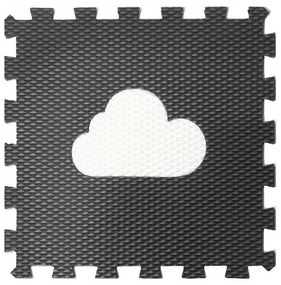 Vylen Pěnové podlahové puzzle Minideckfloor s mráčkem Krémový s bílým mráčkem 340 x 340 mm