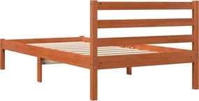 vidaXL Rám postele 90 x 190 cm Single masivní borovice [835812] Barva: Voskově hnědá