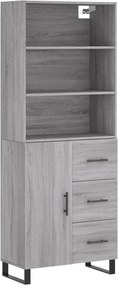 Skříň highboard šedá sonoma 69,5 x 34 x 180 cm kompozitní dřevo 3189475