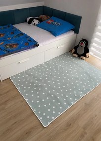 Vopi | Dětský koberec Puntík mintový - 133 x 165 cm