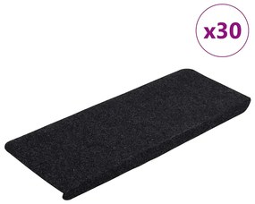 Samolepicí podložky na schody 30 ks černé 65x24,5x3,5 cm 3365908