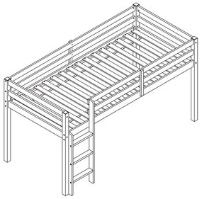 CASARREDO Postel patrová BRONY 90x200 cm bílá