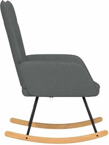 Houpací křeslo tmavě šedé textil 327612