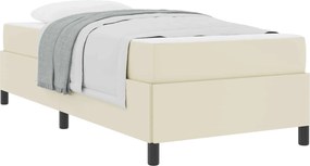 Rám postele s matrací Krémová 90 x 190 cm textil 3398976