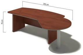 Stůl Manager LUX, pravý, 255 x 155 cm
