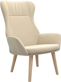 Relaxační židle krémová textil 341396