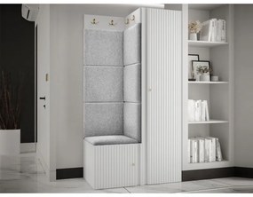 Předsíňová sestava Towiro Slim XXV, Barva: bílá, Barva látek:: Abriamo 06