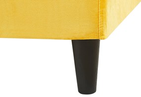 Čalouněná postel sametově žlutá 180 x 200 cm FITOU Beliani