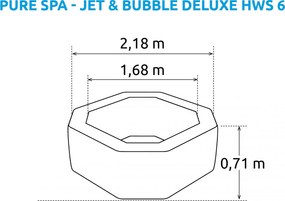 Nafukovací vířivka Marimex  Pure Spa - Jet & Bubble Deluxe HWS 6 -Intex 28462EX [6000256]
